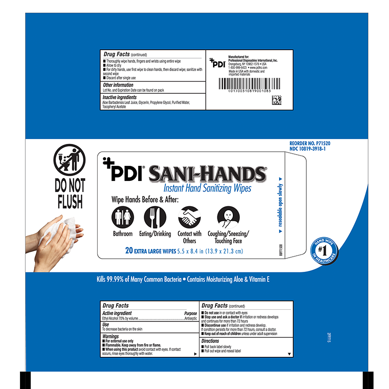 Sani-Hands® Instant Hand Sanitizing Wipes | PDI Healthcare