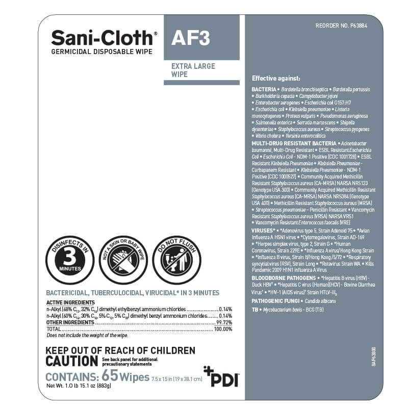 Sani-Cloth® AF3 Germicidal Disposable Wipe - PDI Healthcare