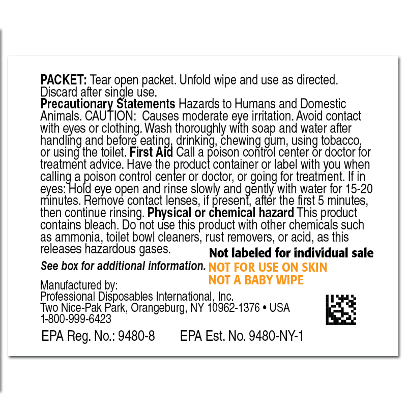 Sani-Cloth® Bleach Germicidal Disposable Wipe - PDI Healthcare