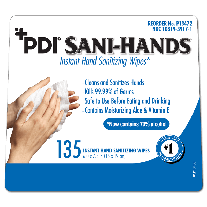 Sani-Hands® Instant Hand Sanitizing Wipes | PDI Healthcare