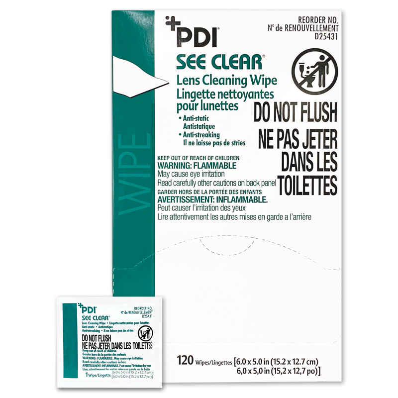 See Clear® Lens Cleaning Wipes - PDI Healthcare
