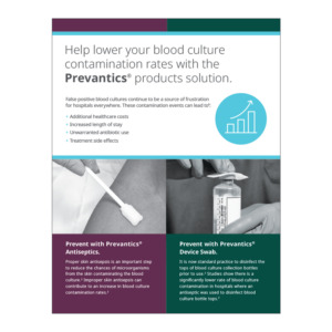 Prevantics® Products: Blood Culture Information Sheet | PDI Healthcare