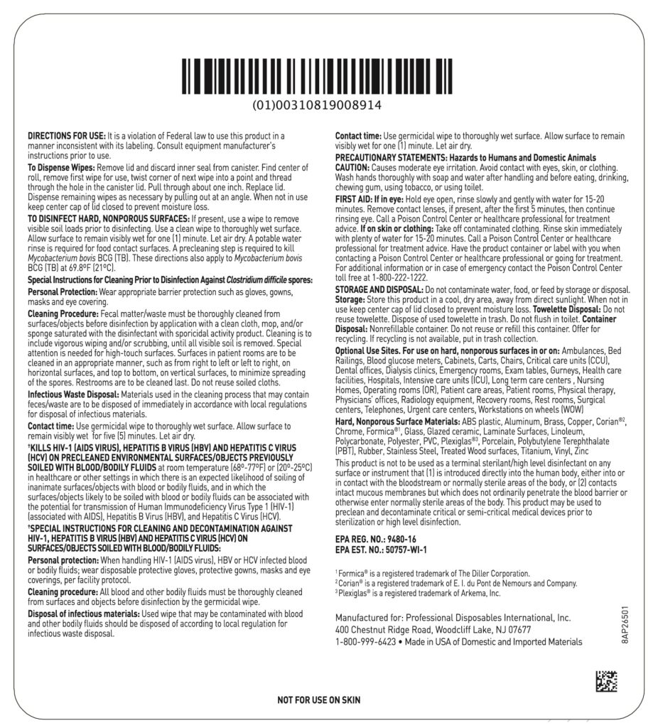 Sani-HyPerCide® Germicidal Disposable Wipe | PDI Healthcare