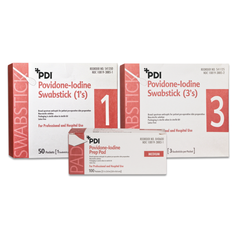 PDI 10% USP PVP-I Skin Antiseptic Swab and Swabsticks - PDI Healthcare