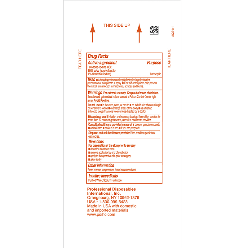 PDI 10% USP PVP-I Skin Antiseptic Swab and Swabsticks - PDI Healthcare
