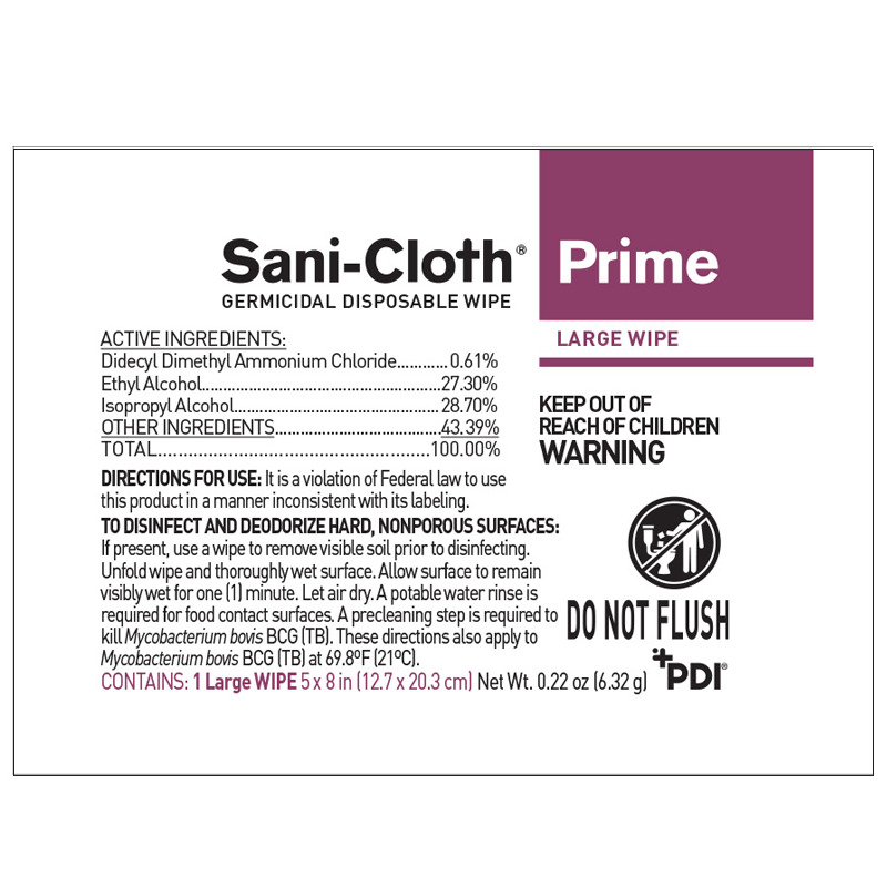 Sani-Cloth® Prime Germicidal Disposable Wipe | PDI Healthcare