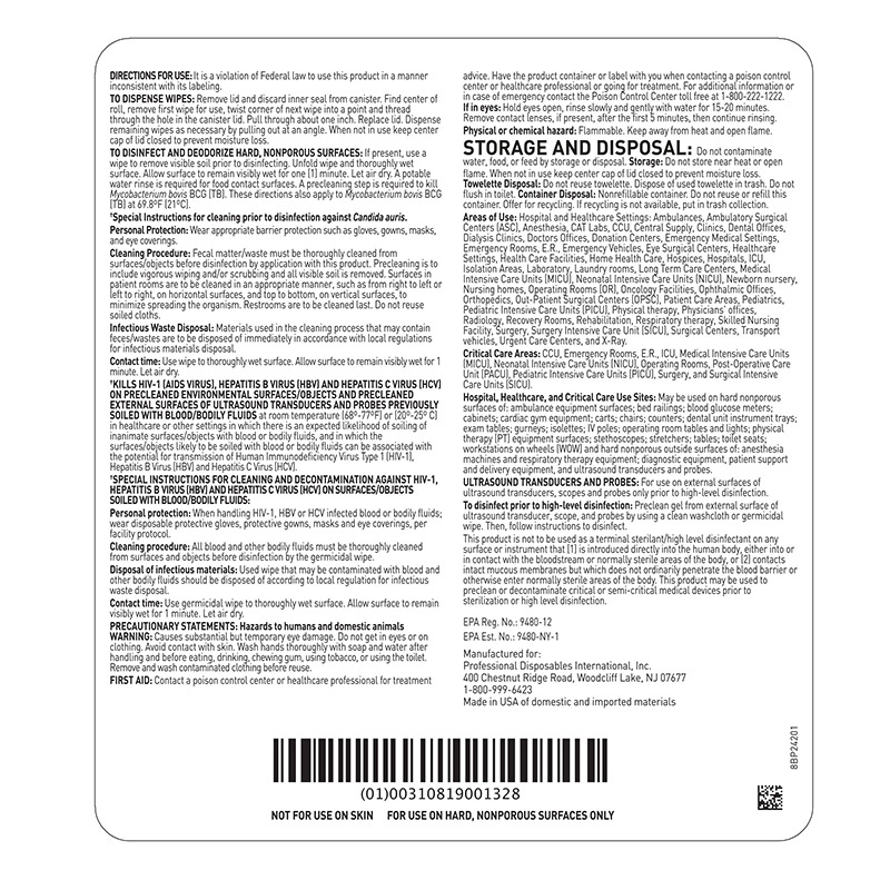 Sani-Cloth® Prime Germicidal Disposable Wipe | PDI Healthcare