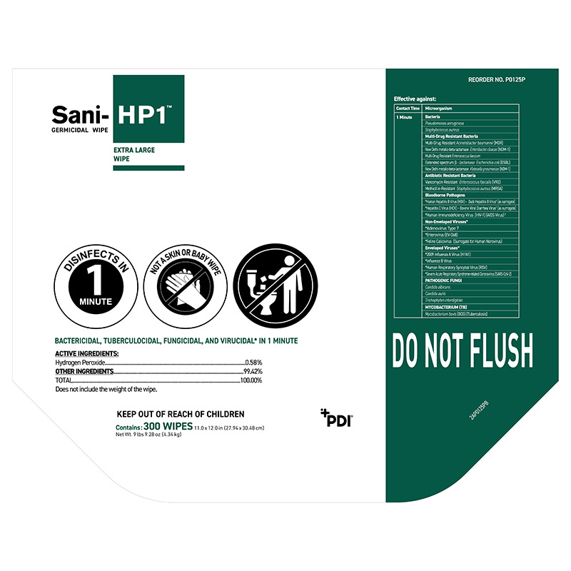 Sani-HP1™ Germicidal Disposable Wipe | PDI Healthcare